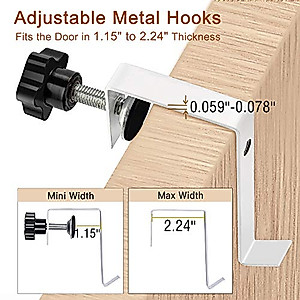 ULG Over The Door Shoe Organizer 22 Pockets Shoe Holder & 12 Mesh Pockets Hanging Shoe Holder Hanger Hanging Shoe Organizer with 3 Adjustable Metal Hooks