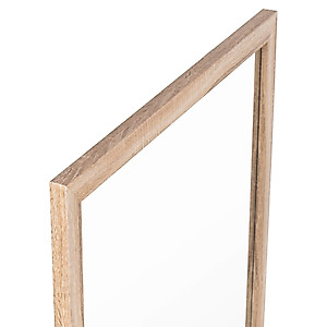 Truu Design Decorative Rectangular Solid Rectangular Wall Mirror, 16 x 20 inches, Beige