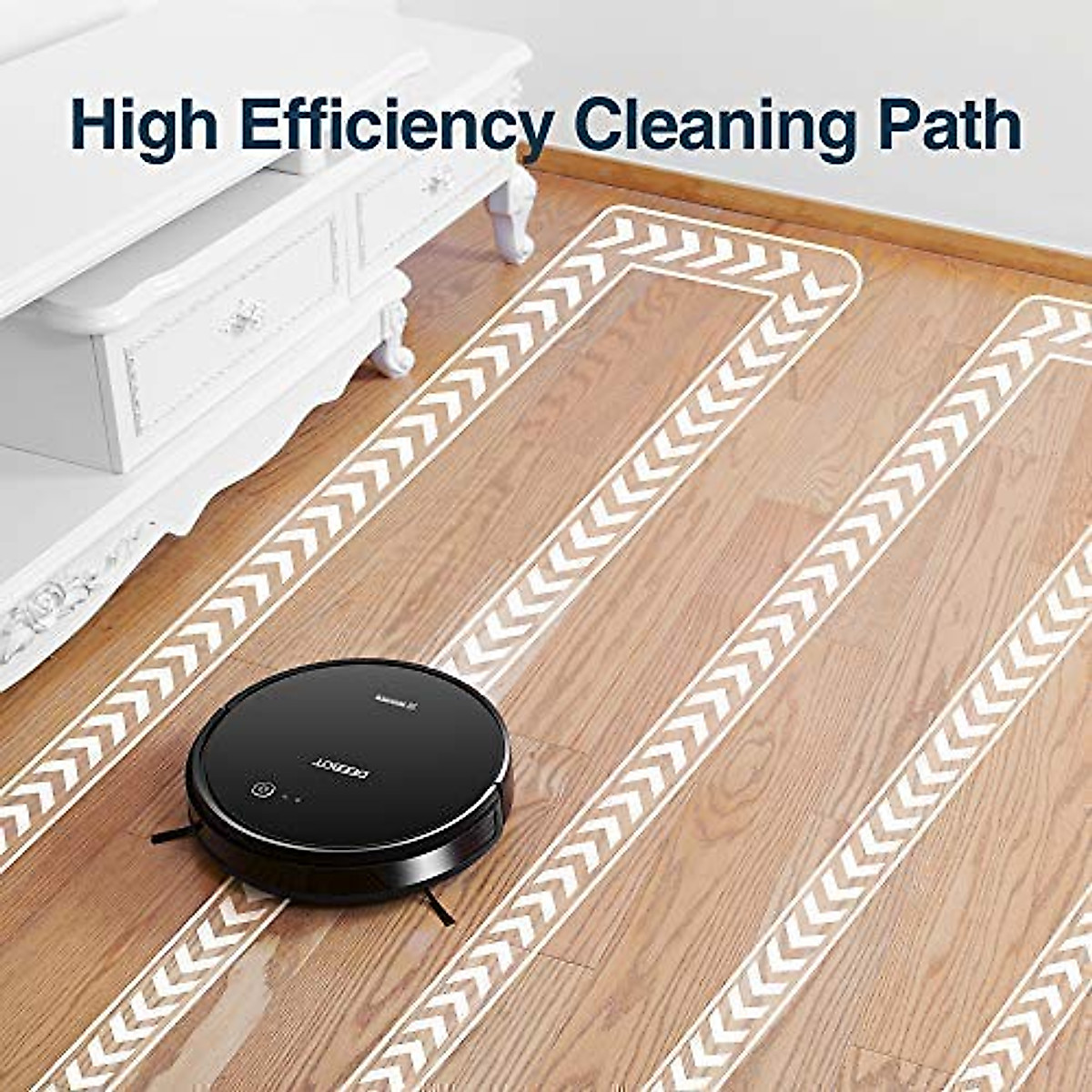 ECOVACS DEEBOT 601 Robot Vacuum Cleaner, S-Shaped Systematic Movement, Power Suction & 2 Specialized Cleaning Modes for Pet Hair, Thin Carpets & Hard Floors (Renewed)