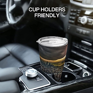 Evealyn York City Sunset Picture Printed 20 Oz Tumbler Insulated Tumbler Travel Mug Stainless Steel Cup Coffee Mug With Lids For Home Outdoor Office