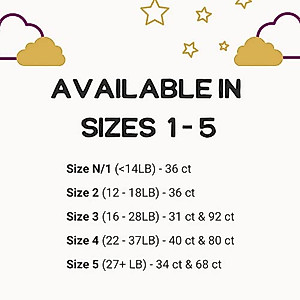 Happy Little Camper Ultra-Absorbent Hypoallergenic Natural Disposable Baby Diapers, Chlorine-Free Protection for Sensitive Skin, Crawler, Size 3, 92 Count