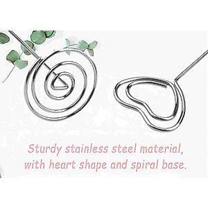 LILINMZ 40 Pcs Table Number Holders Place Card Holder - Sturdy and Durable, Elegant Heart-shaped Design - Perfect for Wedding, Anniversary, and Birthday Parties