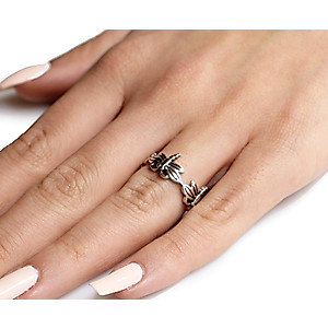 CloseoutWarehouse 925 Sterling Silver All In Together Dragonfly Ring Size 10