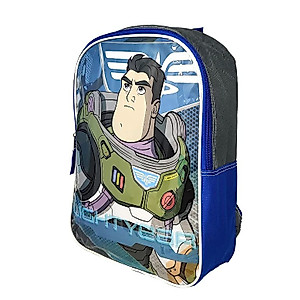 BUDDY N BUDDIES Lightyear Rectangle Lunch Bag, and Buzz Lightyear 15 Backpack with Plain Front