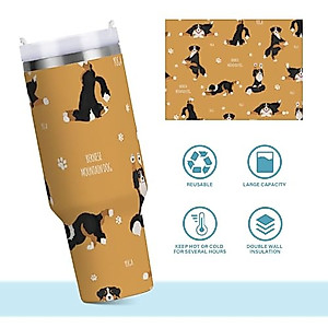RPLIFE Cute Dogs Coffee Tumbler, Stainless Water Bottle, Insulated Coffee Cups with Lids, Coffee Tumbler for Women