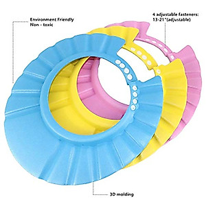 Shower Cap for Kids, Baby Shower Cap, Bathing Protection Cap for Kids, Thickening Baby Shower Head for Bath, Adjustable Shampoo Hat for Toddler Children (Pink)