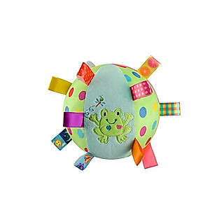 Taggies Ball-Baby Kid Infant Early Educational Soft Plush Tag Colorful Ball Hand Grasp with Bell Inside