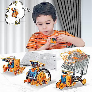 HISTOYE STEM Solar Robot Kit for Kids 6 7 8 9 10 11 12,Robotics for Kids Ages 8-12,12-in-1 Stem Projects for Kids,Gift Toys for 6 7 8 9 10 11 12 year old boys girls