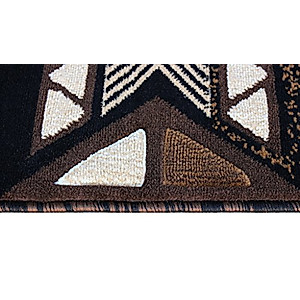 South West Area Rug 5 Feet X 7 Feet Chocolate Design C318