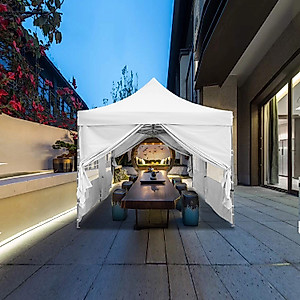 10x20 Pop up Canopy Tent Outdoor Party Wedding Gazebos with Sidewalls White