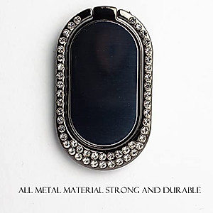 [2 Packs] Diamond-Encrusted Baked Enamel Glitter Bling Bling Phone Ring Holder, Sparkle Phone Ring Grip Artificial Diamond Stand,Rhinestone Cell Finger Ring for Phones,Pad