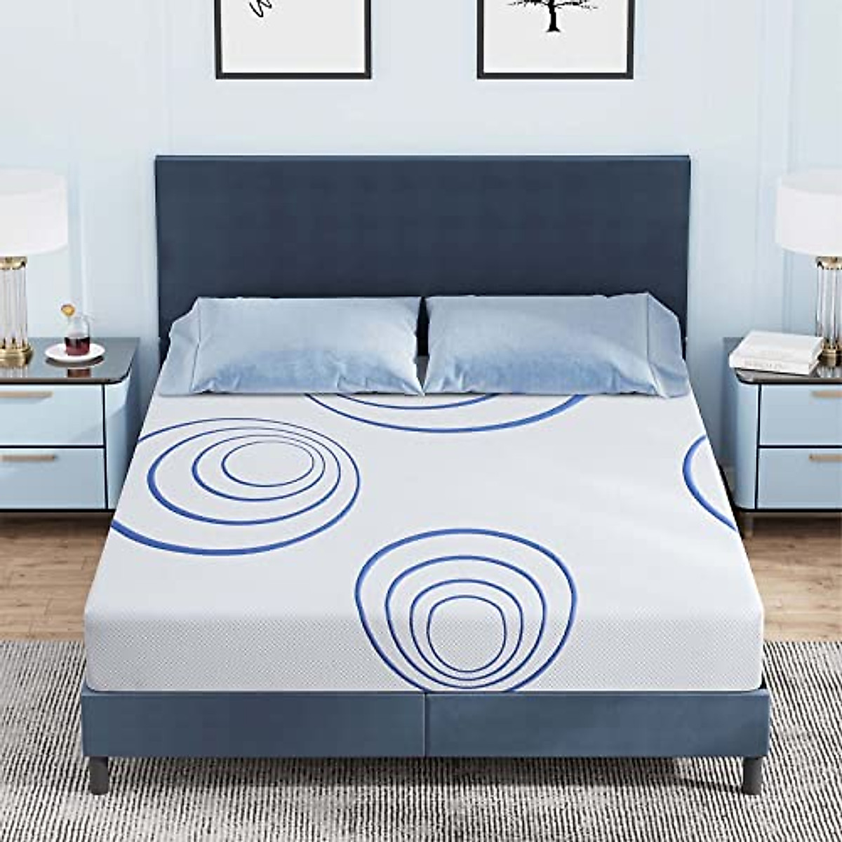 Full Size 8 inch Mattress, Bamboo Charcoal Infused Gel Memory Foam Mattress, Cooling Mattress for Pressure Relief with Fiberglass Free Cover, Medium Firm, CertiPUR-US Certified (Full)