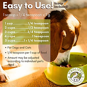 Wholistic Pet Organics: Organic Dog Probiotics and Digestive Enzymes Powder WholeBiotics Supplement, Dog Digestive Support, Improves Gut Health Good Bacteria for Dogs and Cats