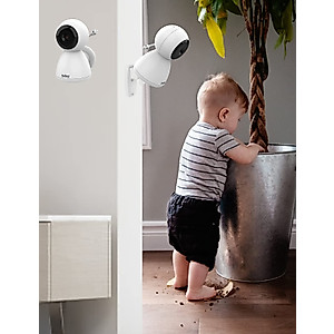Baby Monitor with 2 Camera and Audio 4.3" LCD Split Screen 1000ft Range Rechargeable Battery 2-Way Audio Baby Crying Detection Night Vision Temperature Detection (No Remote pan-tilt-Zoom Function)