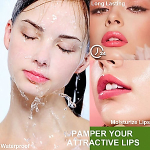 evpct 3Pcs Aloe Vera Tinted Lip Balms PH Lip Color Changing Lipstick Balm Stain Gift Set Queen for Women Girls Korean Mood Long Lasting Color Change Light Pink Lipstick Lip Tint Plumper Gloss