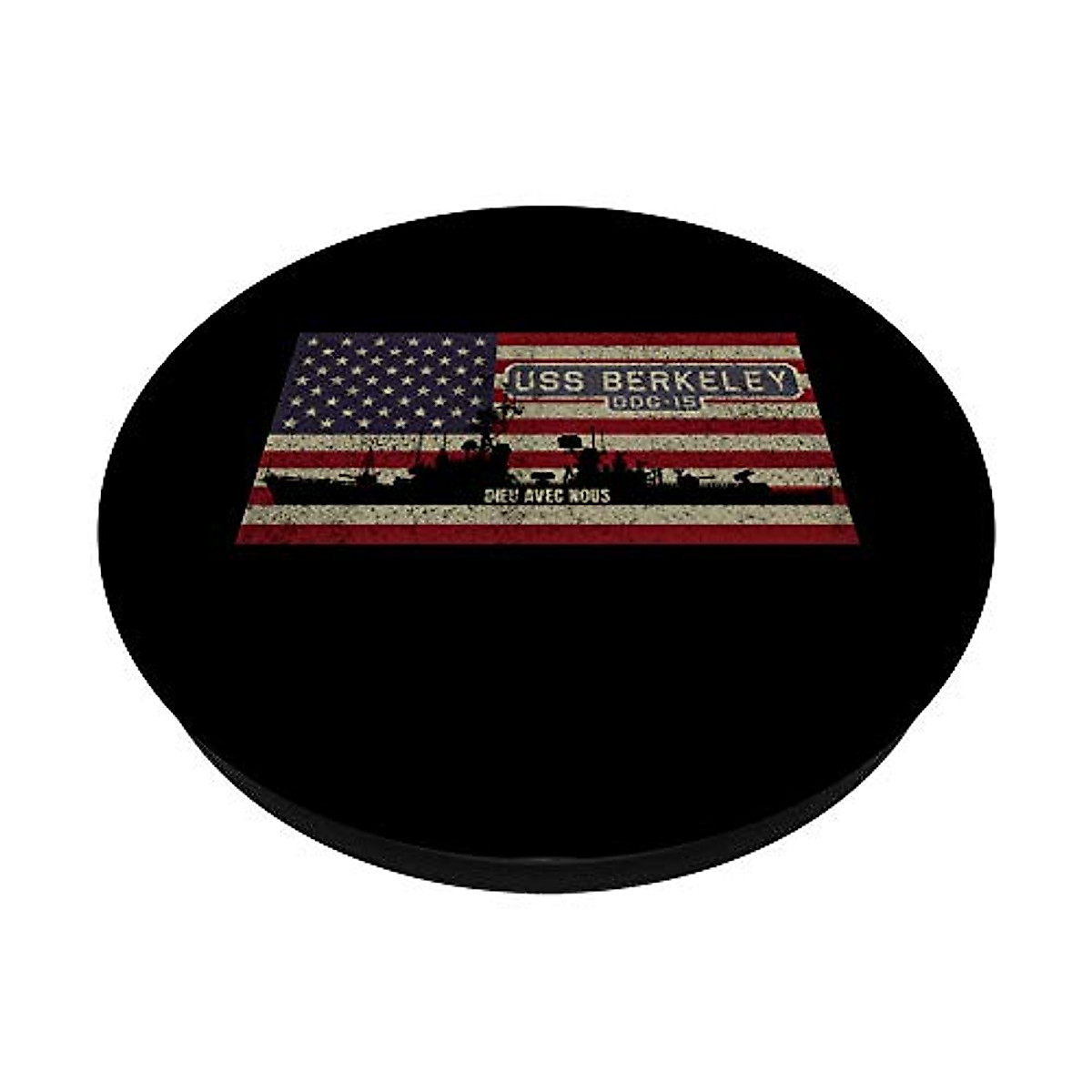 USS Berkeley DDG-15 Destroyer Ship USA American Flag PopSockets Swappable PopGrip
