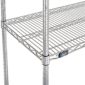 Wire Shelving Starter Unit, 4 Tier, Chrome