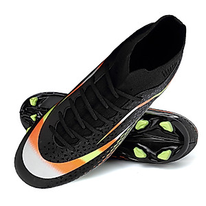 Soccer Cleats Mens Football Cleats Women Outdoor Soccer Shoes Tacos de Futbol para Hombre Zapatos De Futbol para Hombre Football Shoes for Youth Professional Training High Top Soccer Shoe AG/FG