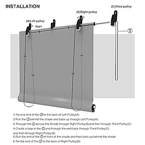 ECOOPTS Outdoor Roller Shade, Roll Up Shade Blind Sun Shade for Patio Porch Back Yard Gazebo Deck Balcony (8'W x 6'L, Brown)