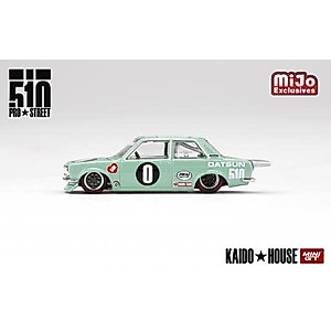 Datsun 510 Pro Street KDO510 Light Green (Designed by Jun Imai) Kaido House Special 1/64 Diecast Model Car by True Scale Miniatures KHMG008