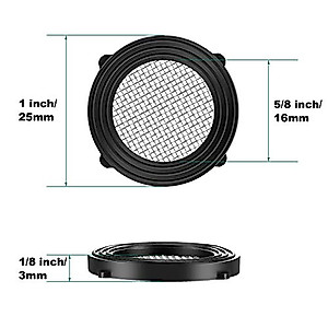 20 Packs Stainless Steel Filter Garden Hose Washer, Self Locking Tabs Keep Washer Firmly Set Inside Fittings with 40 Mesh for 3/4 Inches Garden Hose and Water Faucet