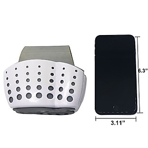 Sink Caddy Sponge Holder Soap Holder, Eunion Plastic Saddle Faucet Caddy Desk Organizer Pen Holder