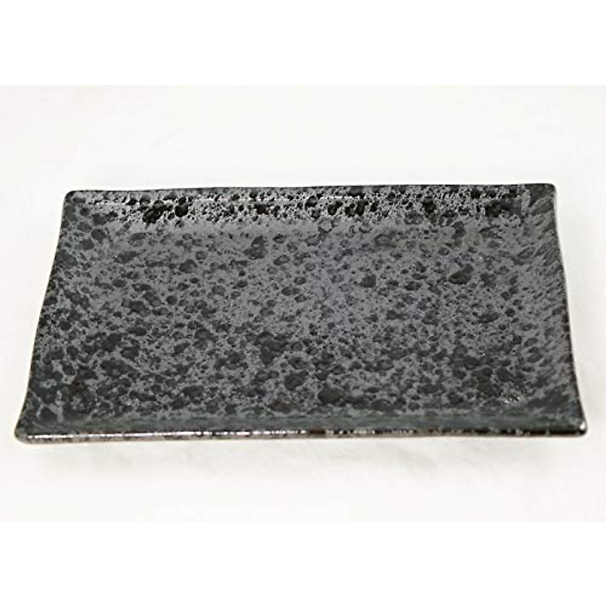 Sala Garden Rectangular Ceramic Humidity Tray for Bonsai Tree 7.75"x 5"x 0.75" - Black Stain Plant Container Accessories VG #PKR08