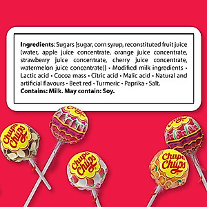 Chupa Chups Candy, Lollipops Mini, Bulk Candy Suckers for Kids, Halloween, Cremosa Ice Cream, 7 Assorted Flavors, Variety Pack for Gifting, Parties, Office, 240ct