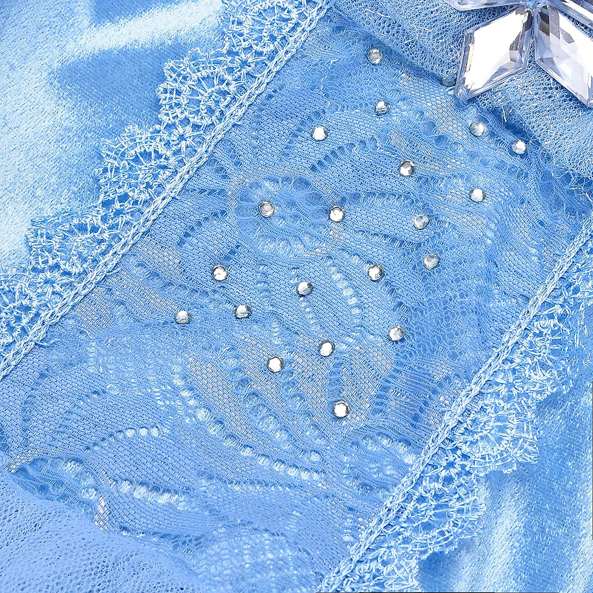 GJDAMFD Girls Dress up Costume Blue Butterfly Princess Dresses with Accessories for Little Girls 3-4T