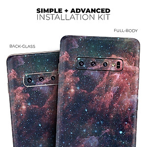 DesignSkinz Colorful Deep Space Nebula Protective Vinyl Decal Wrap Skin Cover Compatible with The Samsung Galaxy S20 (Screen Trim & Back Glass Skin)