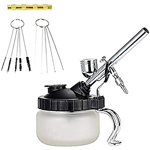 4 Set Airbrush Cleaning Kit Airbrush Cleaning Pot with Air Filter Mat and Holder,Nozzle Cleaning Needle,5pcs Brushes Set,5pcs Dredging Needles Kit