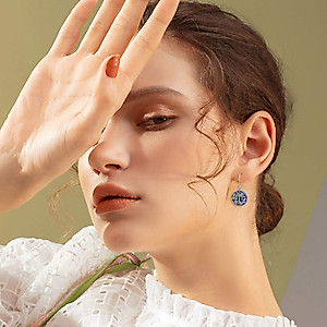 ONEFINITY Tree of Life Earrings Sterling Silver Tree of Life Abalone Shell Dangle Drop Earrings for Women Tree of Life Jewelry Christmas Gifts