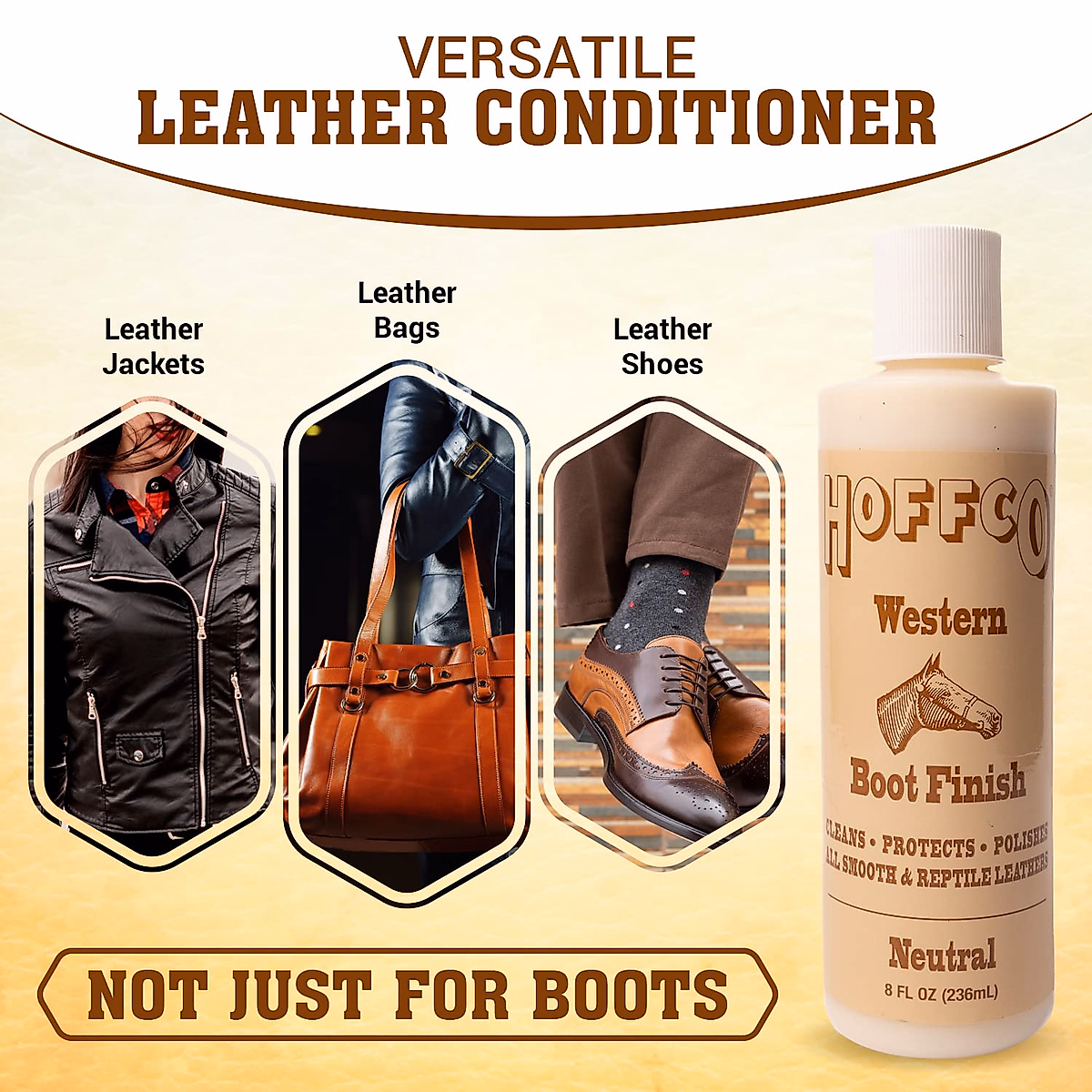 Venetian Western Boot Lotion 8oz Premium Leather Conditioner for Cowboy Boots, Work Boots, & Exotic Leather - Made in USA