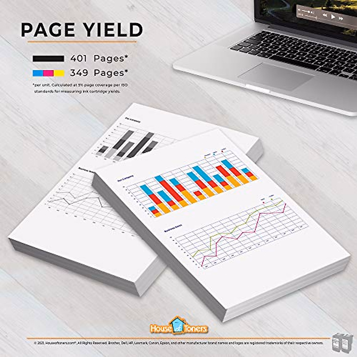 Houseoftoners Remanufactured Ink Cartridge Replacement for Canon PG-210XL (2 Black, 2-Pack)