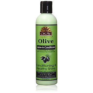 OKAY - Olive Oil Leave-In Conditioner - For All Hair Types and Textures - Conditioning and Healthy Shine - Nourish, Condition, Hydrate - Free of Sulfate, Silicone & Paraben - 8 oz