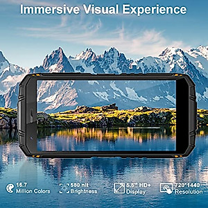 DOOGEE Rugged Phone 2023, S41 PRO, NFC 6300mAh Battery 4G Dual Sim Rugged Phones Android 12, 7GB+32GB SD 1TB, 5.5" HD Screen, IP68 Waterproof Outdoor Military Grade Cell Phone, GPS