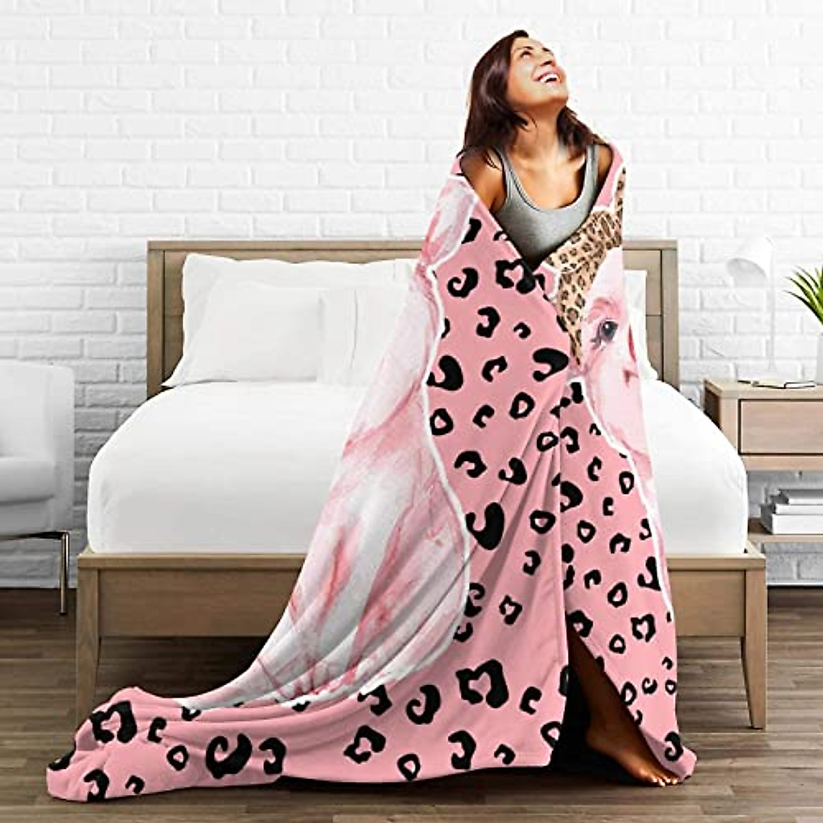 Cute Pig Cozy Soft Flannel Blanket Luxury Fleece Bed Blanket Throw Blanket Lightweight for Sofa Chair Bed for Couch Living Room 50"X40"