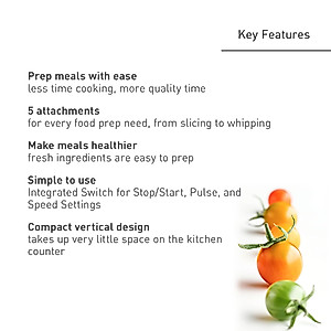 Panasonic Food Processor, Electric Vegetable Chopper for Speedy Food Prep, 5 Attachments to Shred, Whip, Mince, Chop, Grind, Knead, Shred, and Slice, with 10-cup Bowl Capacity - MK-F511