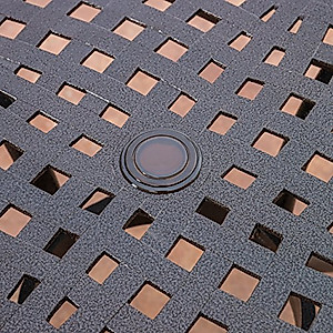 Christopher Knight Home Phoenix Cast Aluminum Round Table, Hammered Bronze, Dimensions: 47.75”L x 47.75”W x 30.00”H