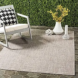 SAFAVIEH Courtyard Collection 8' x 11' Brown CY8576 Indoor/ Outdoor Waterproof Easy-Cleaning Patio Backyard Mudroom Area-Rug