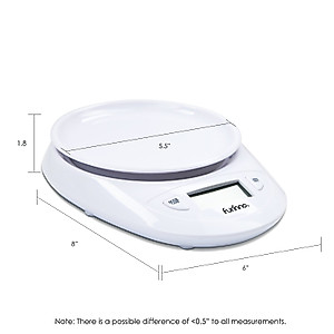 Furinno DaPur Precision Kitchen Scale, White