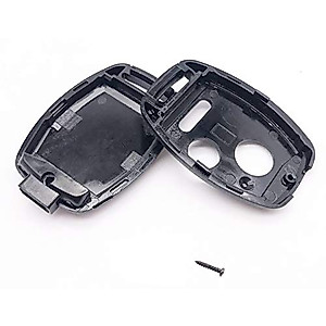 3 Buttons Replacement Key Fob Cover Case fit for Honda 2003-2012 Accord 2006-2013 Civic EX 2009-2015 Pilot 2005-2006 CR-V Ridgeline Odyssey Keyless Entry Key Fob Shell (2+1, Black)
