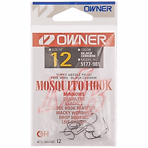 Owner American Mosquito Hook, #14, Chrome, 14 (12 per Pack) (5177-961)