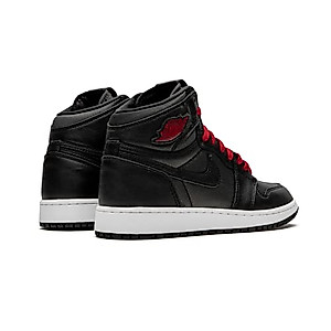 Nike Air Jordan 1 I High OG Black Satin GS Grade School Youth 575441-060 US Size 4Y, 4 Big Kid