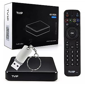 2023 DOORDARSHAN Black TVIP S-Box V.706 2GB RAM Faster Than TVIP S-Box V.605 4K Linux IPTV Box - 2TB (2000GB) Storage Drive Faster Than MAG 524w3 .