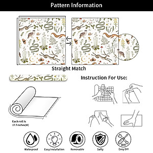 VistaPalette 18"x236" Animals Star Moon Squirrel Leaf Peel and Stick Self Adhesive Wallpaper Removable Contact Paper Stick on Easy Peel Off Wall Paper for Kitchen Bedroom Bathroom Renter