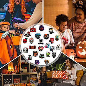 Jibicharrm 50 100 Pcs Random Halloween Shoe Decoration Charms Horror Spooky PVC Charms for Kids' Shoes, Boys, Girls, Nightmare Before Christmas Themed (100)