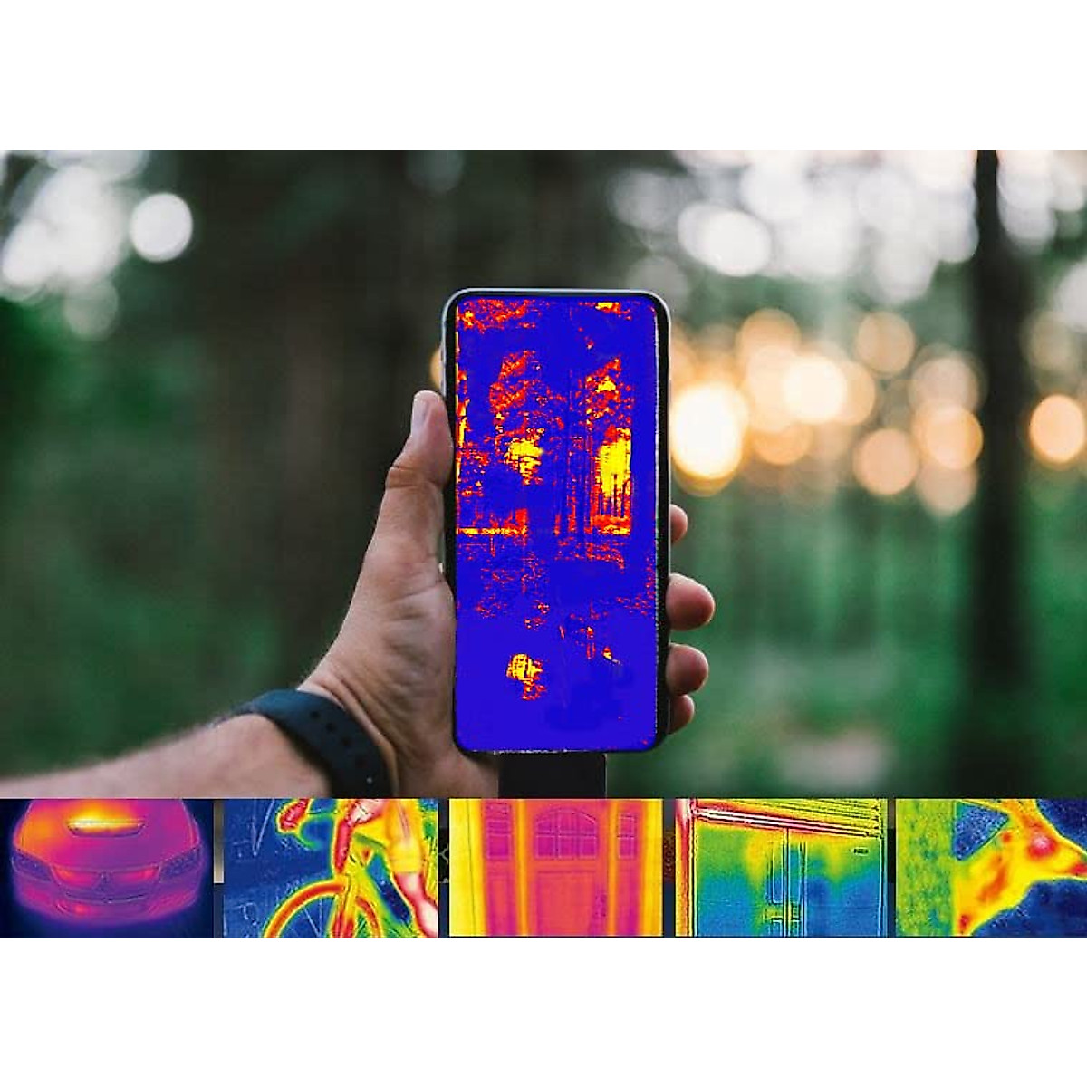 ZIBOO Mobile Phone Thermal Infrared Thermal Imager Professional Grade Thermal Camera for Smartphones Clearer and More Stable