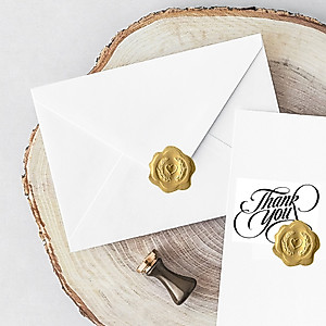 Everlasting Star 300pcs Gold Embossed Wax Seal Heart Shape Envelope Seals Stickers for Wedding Invitations,Party Favors,Greeting Cards, DIY Decoration, ES-21ST-001