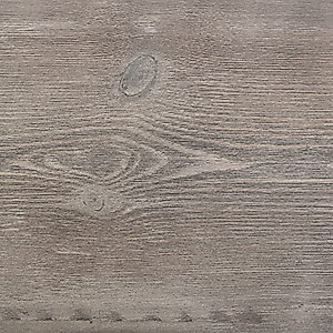 Fireplace Mantel | 60" W Wood Floating Shelves | Handcrafted Hollow Distressed Beam | Wall Mounted Wooden Display Shelfing | with Invisible Heavy Duty Hanging Wood Bracket | 60W x 6H x 8D, Ash Gray